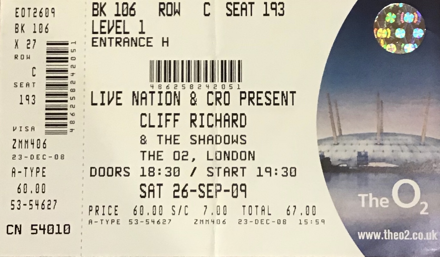Cliff Richard and The Shadows, “The Final Reunion” – O2 Arena, 26 ...